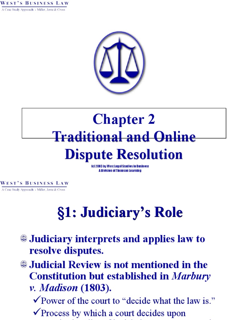 Traditional and Online Dispute Resolution | PDF | Alternative Dispute ...