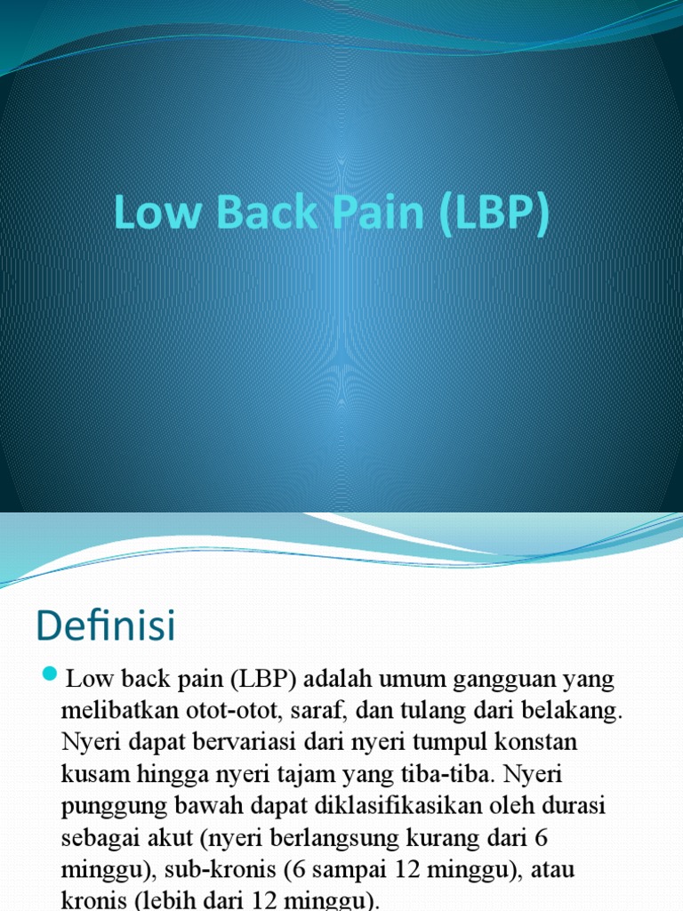 Panduan Lengkap Low Back Pain | PDF | Pengembangan Diri | Kesehatan ...
