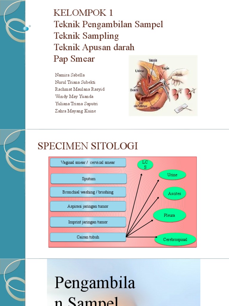 Kel 1 Teknik Pengamilan Sampel, Teknik Sampling, Sediaan Apusan, Pap ...