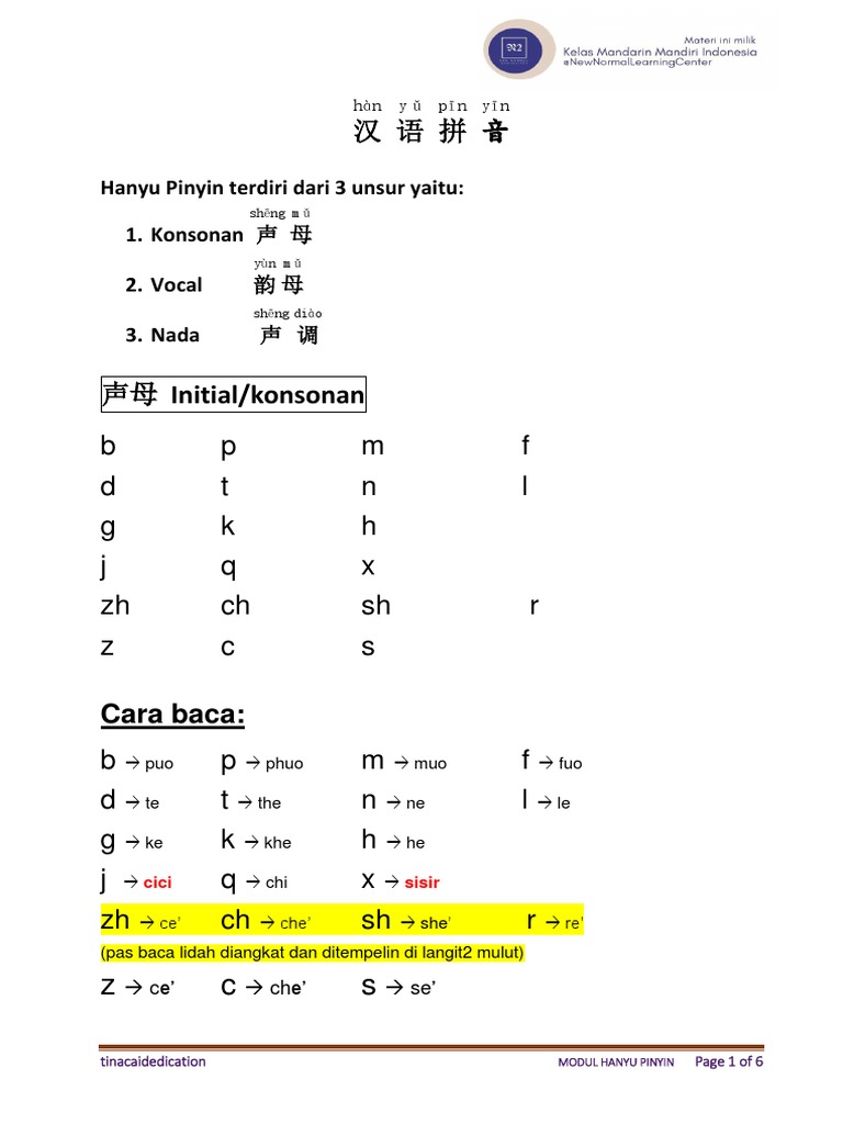 Modul Hanyu Pinyin Pdf Pdf