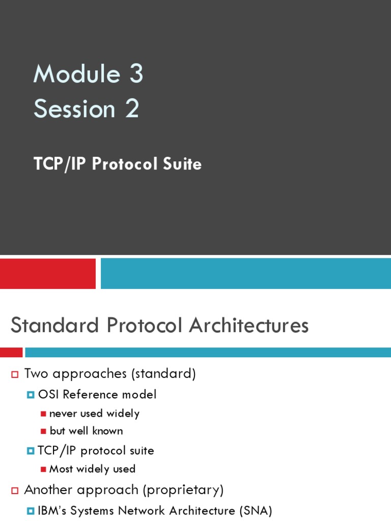 Module III Session II | PDF | Transmission Control Protocol | Internet ...