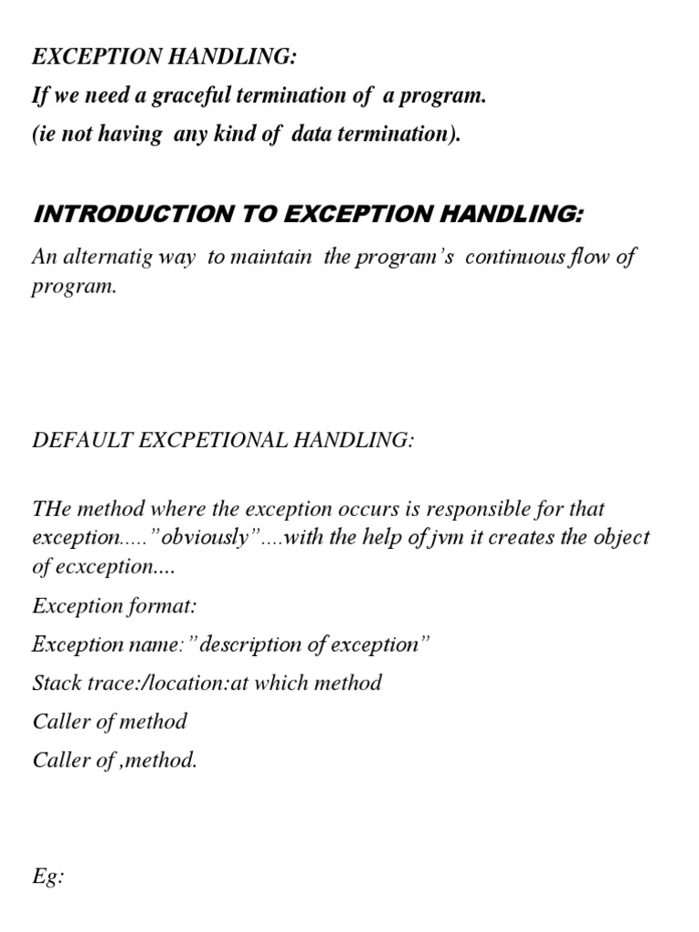 ExceptionHandling PDF | PDF | Control Flow | Pointer (Computer Programming)