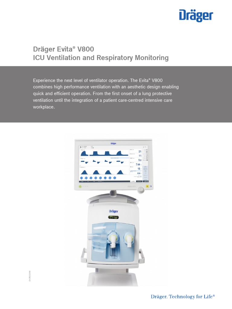Dräger Evita V800 ICU Ventilation and Respiratory Monitoring | PDF ...