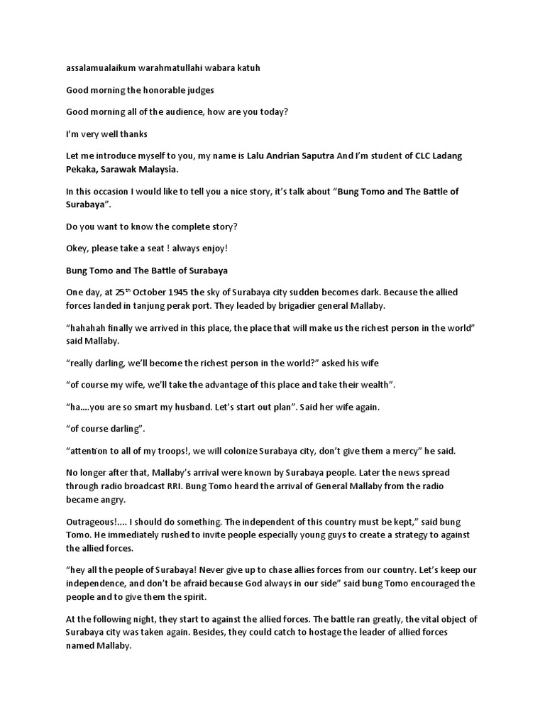 Teks Story Telling | PDF | Military Operations | Military