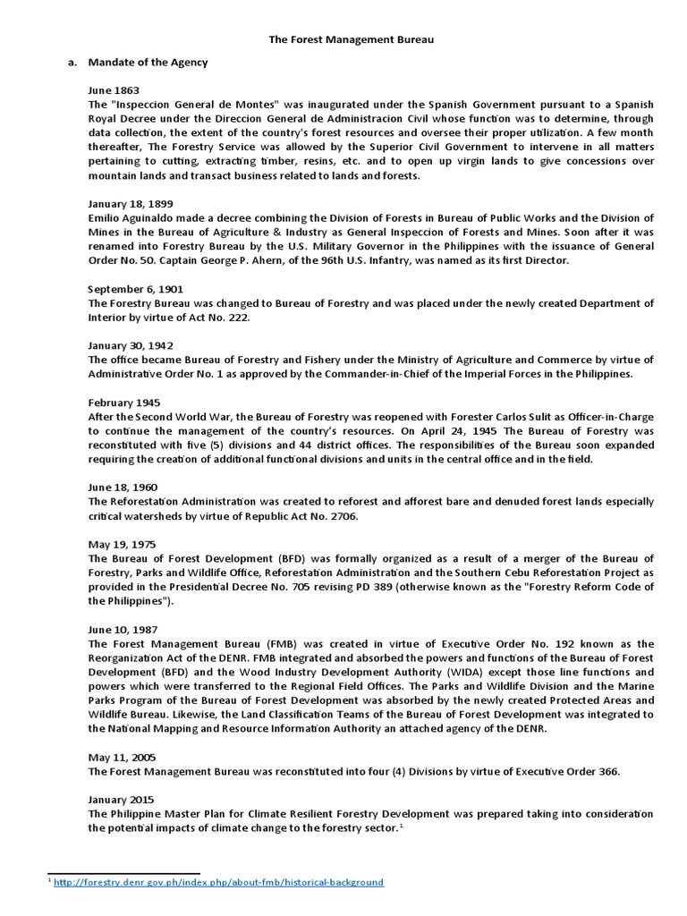 The Forest Management Bureau | PDF | Forestry | United States Forest ...