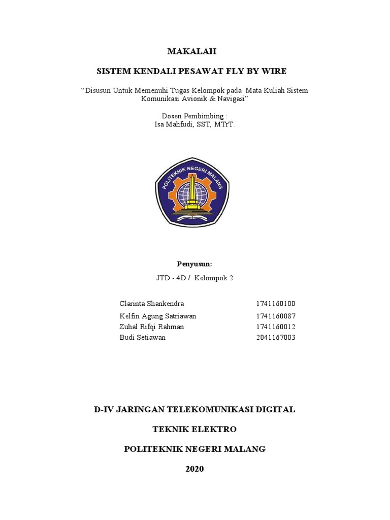 Sistem Kendali Pesawat Fly by Wire | PDF