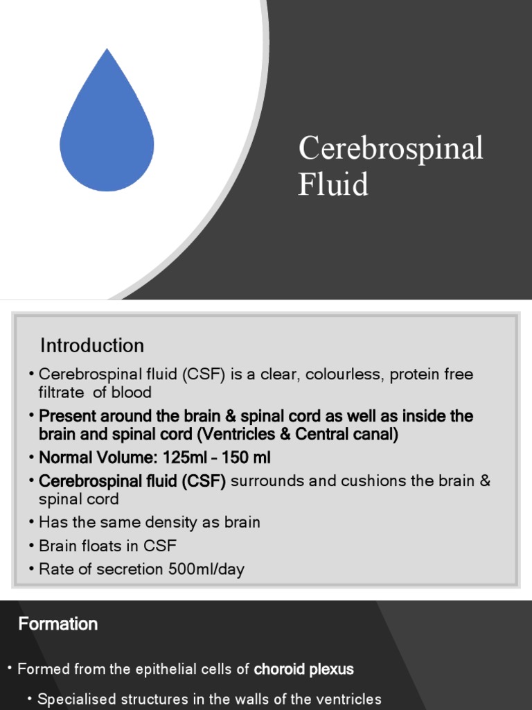 Cerebrospinal Fluid | PDF | Cerebrospinal Fluid | Central Nervous System