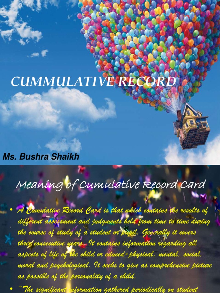 Cummulative Record | PDF | Information | Cognition