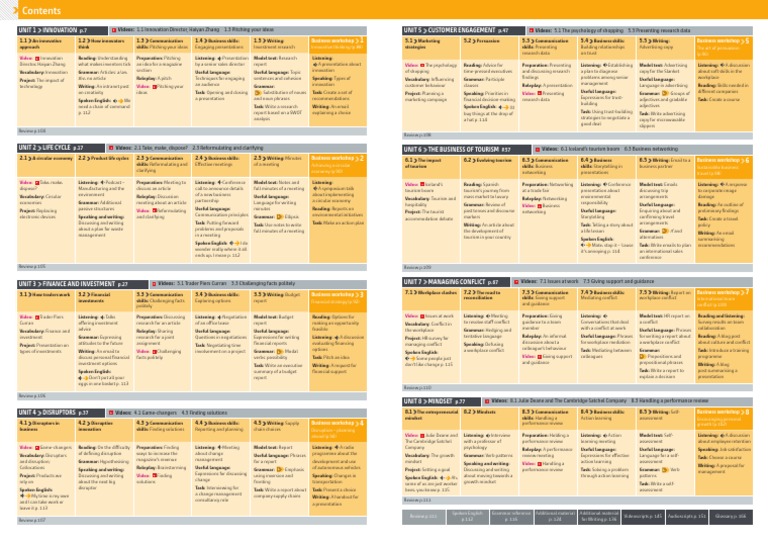 Business Partner C1 Coursebook Contents | PDF | English Language ...