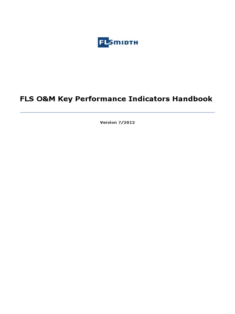 FLS O&M KPI Handbook Overview | PDF | Cement | Materials