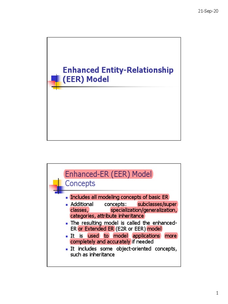 Enhanced Entity Relationship Eer Model Pdf Inheritance Object Oriented Programming