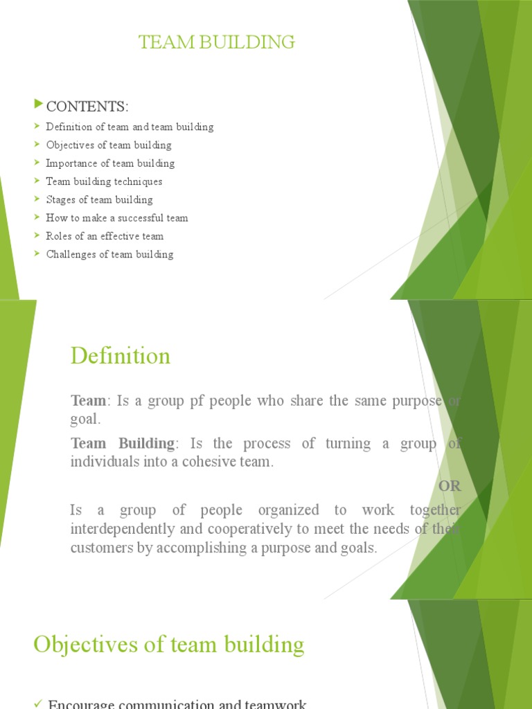 Team Building: Definition and Importance | PDF | Career & Growth