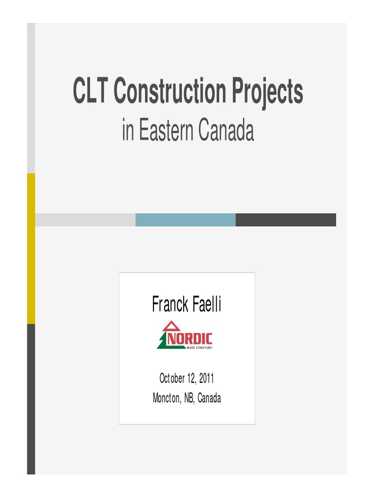 CLT Construction Projects in Eastern Canada | PDF | Engineering ...