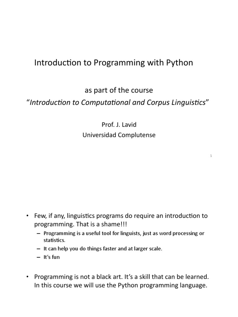 Introduc On To Programming With Python | PDF | Grammatical Gender | Variable (Computer Science)