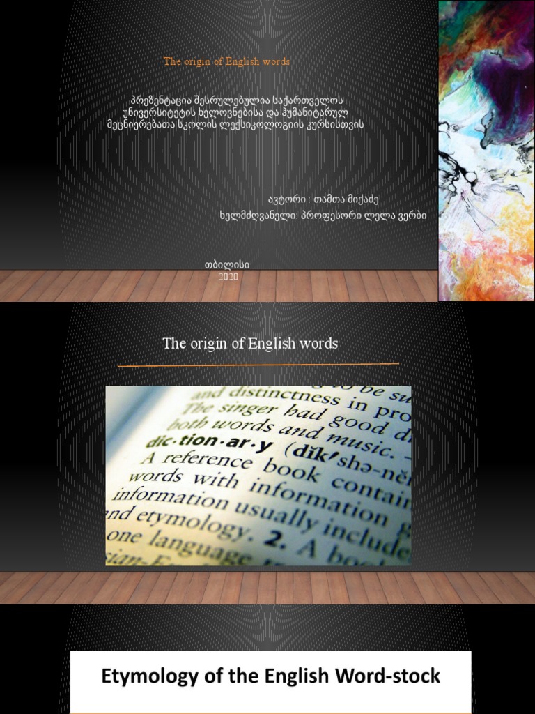 Origin of English Words | PDF | Dictionary | Latin