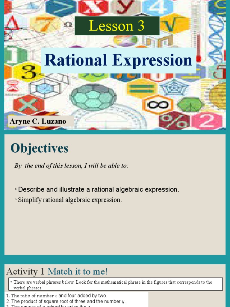 1-b. Intro To Rational Expression and Simplifying | PDF | Fraction ...