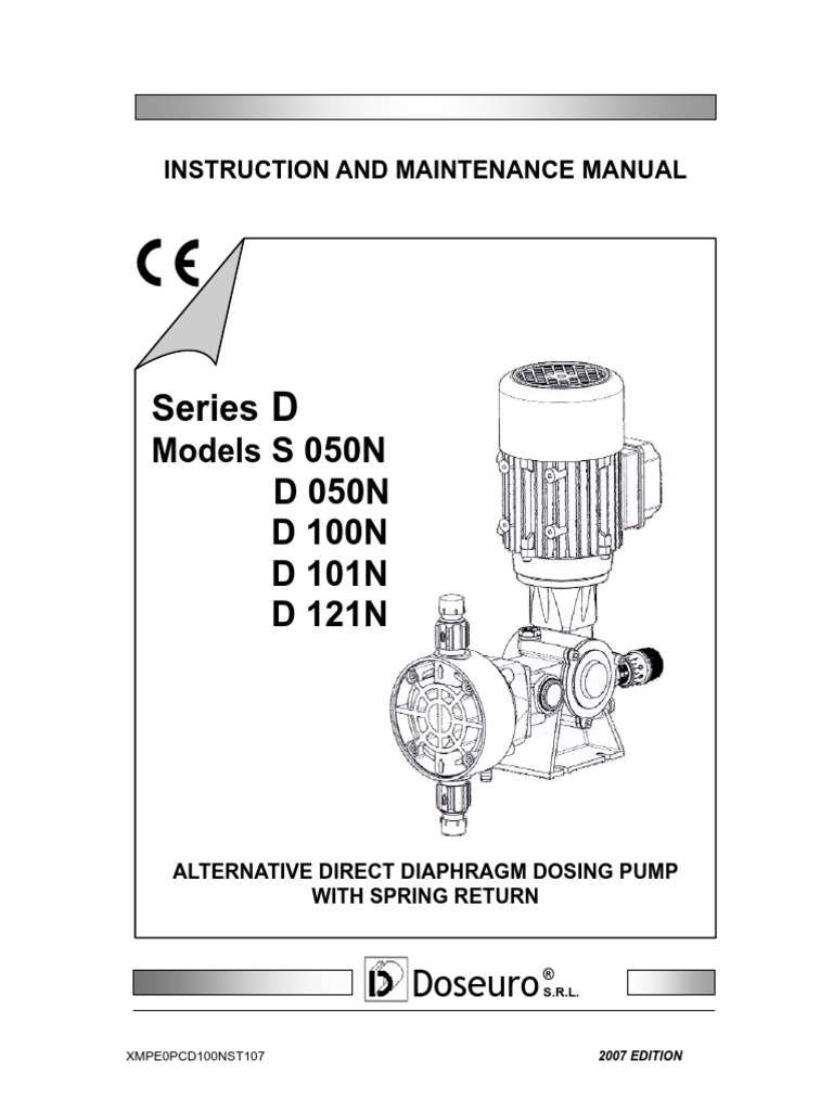 Doseuro Series D Instruction and Maintenance Manual | PDF | Pump | Valve