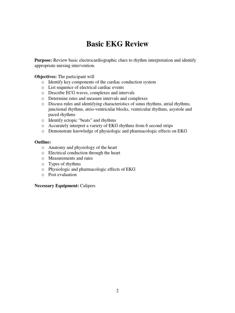 EKG Exam Study Guide PDF | PDF | Heart | Electrocardiography