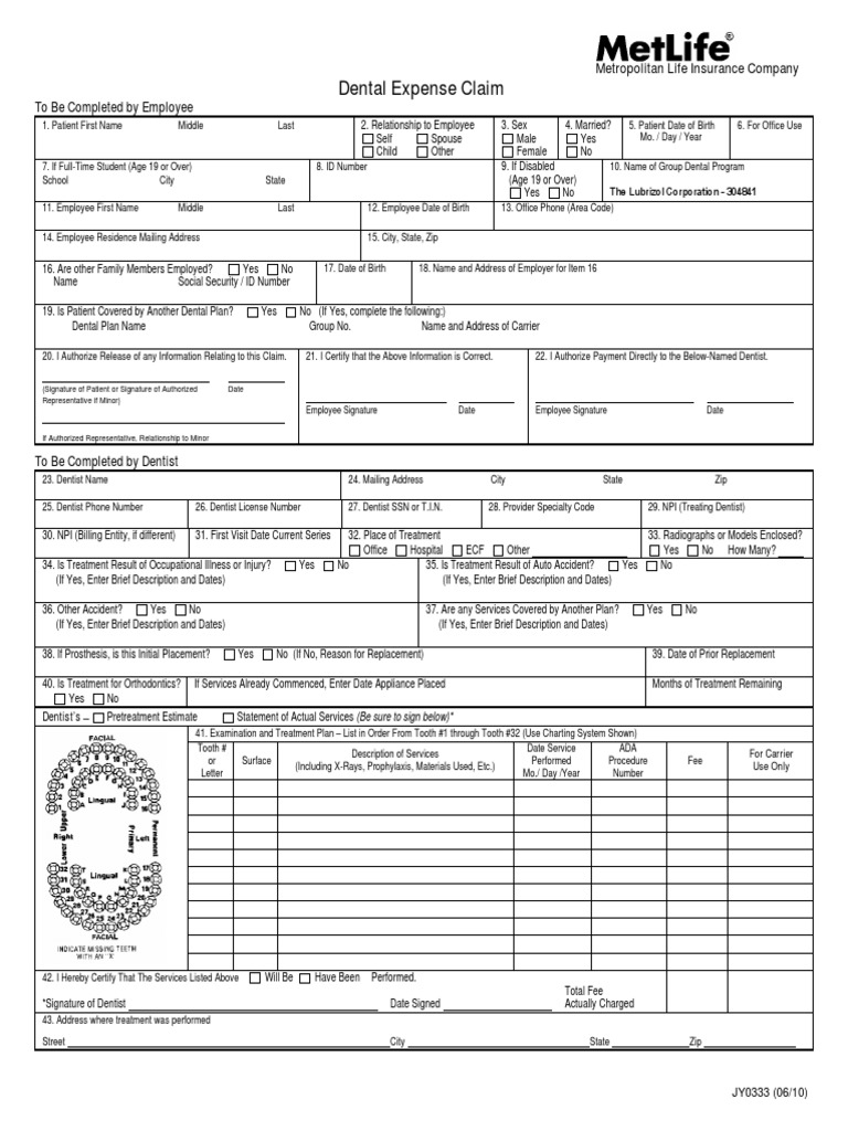 Dental Claim Form | PDF | Fraud | Fine (Penalty)