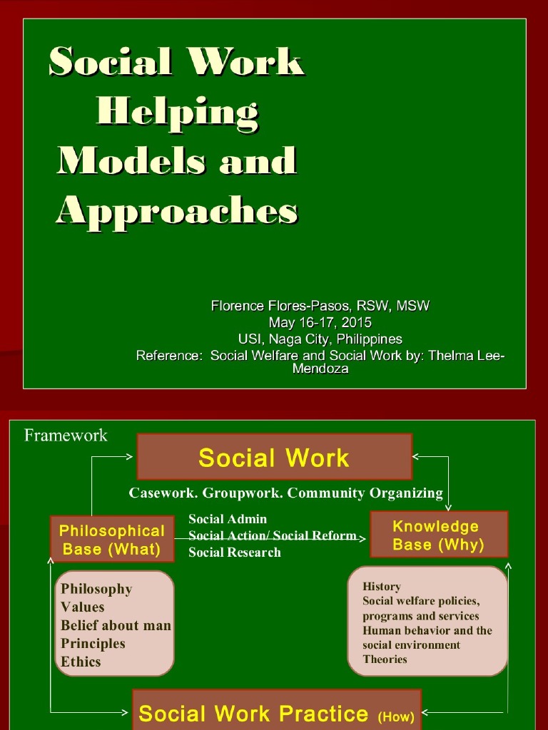 Social Work Helping Models and Approaches PDF | PDF