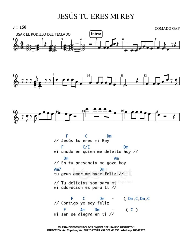 Jesús, Tú Eres Mi Rey - Letra y Acordes | PDF