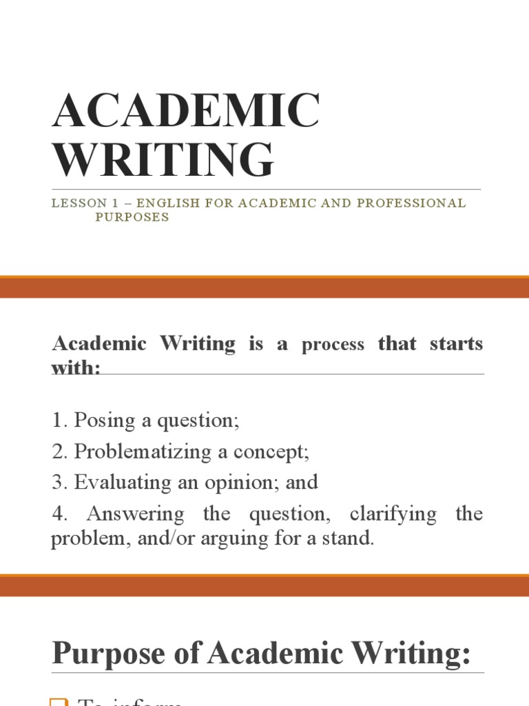Academic Writing: English For Academic and Professional Purposes | PDF