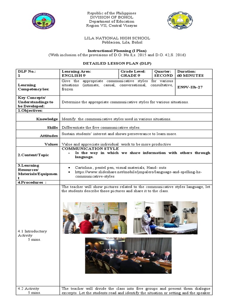 Iplan - Communicative Style Final 2 | PDF | Conversation | Learning