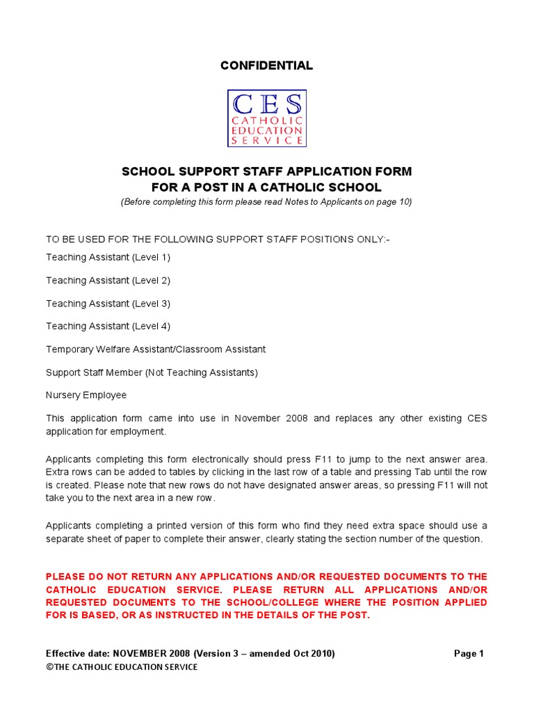 Support Staff Application Form | PDF | Criminal Record | Passport