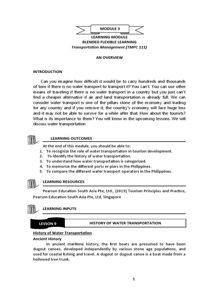 Module 3. Water Transportation (Transportation Management) | PDF ...