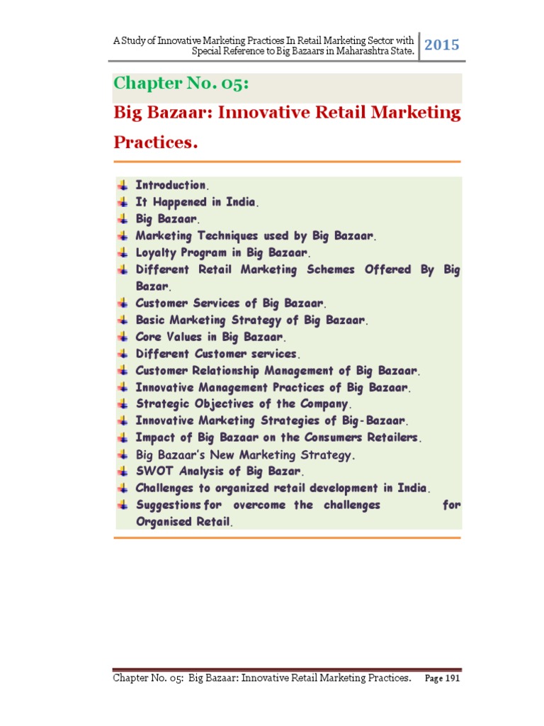 Big Bazaar Case Study 1 | PDF | Retail | Merchandising