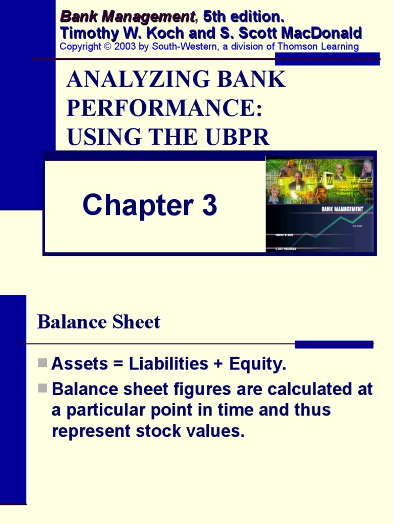 Analyzing Bank Performance: Using The Ubpr | PDF | Balance Sheet ...
