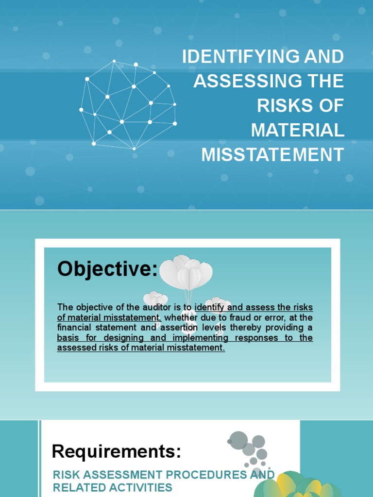 Identifying and Assessing The Risks of Material Misstatement | PDF ...