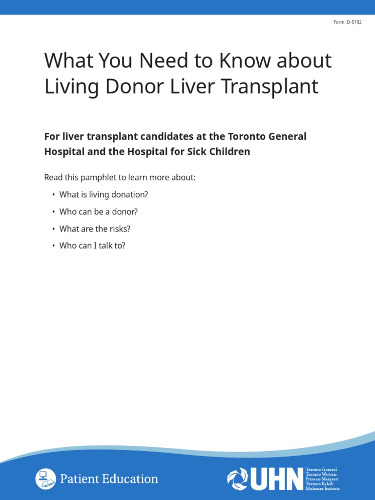 The Multi Organ Transplant Program Living Donor Liver Transplant ...