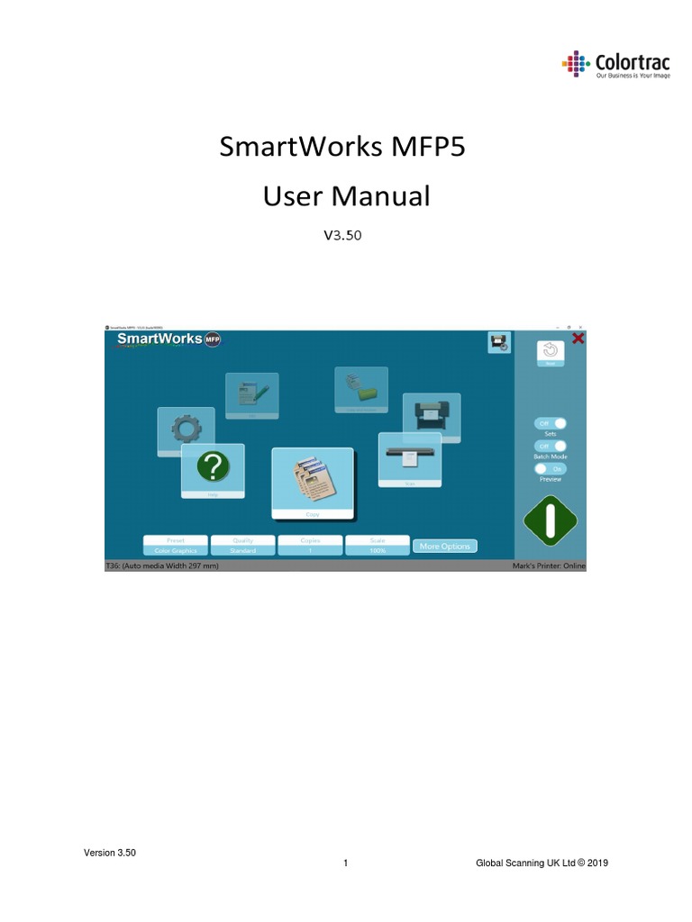SmartWorks MFP - User Manual v3.50 - EN | PDF | Image Scanner | Printer (Computing)