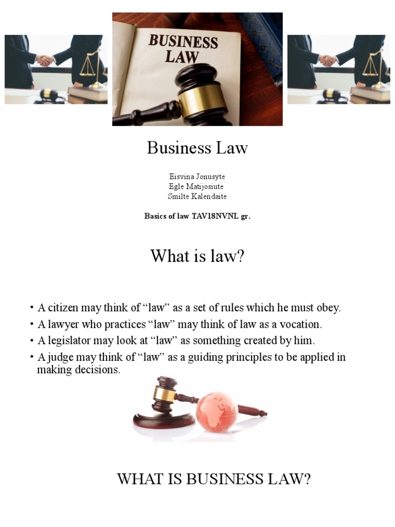 Business Law: Basics of Law TAV18NVNL GR | PDF | Lawyer | Business