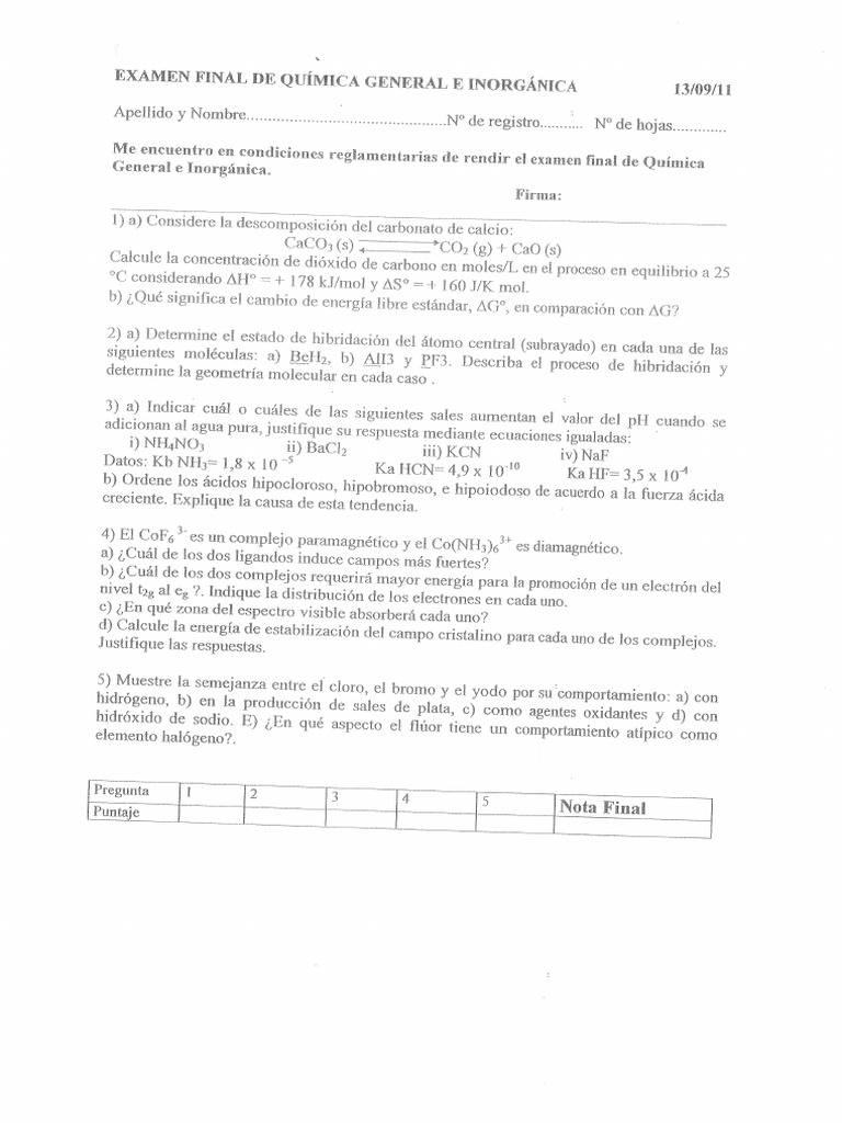 Quimica General e Inorganica PDF | PDF
