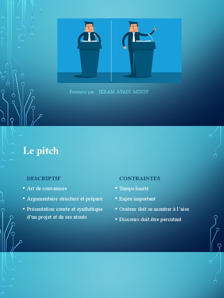 L'Art du Pitch : Techniques et Stratégies | PDF | Discours (linguistique) | Rhétorique