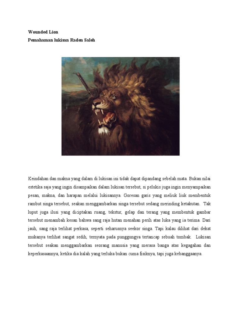 Wounded Lion - Apresiasi Seni | PDF