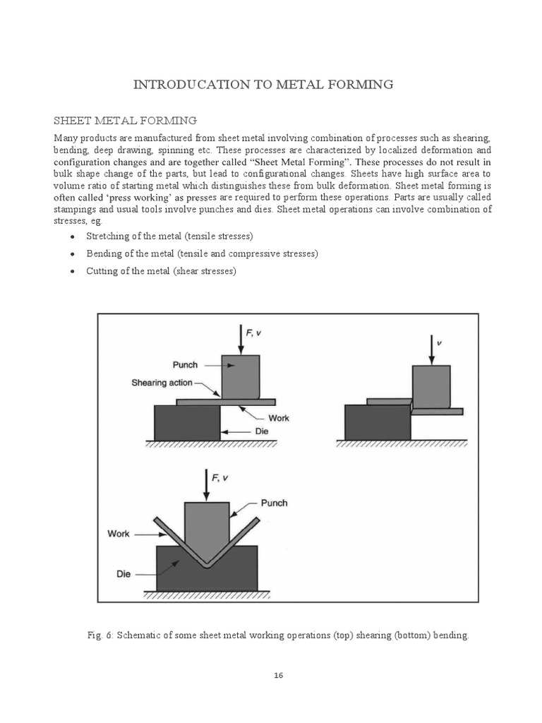Metal Forming Lab - Experiment No 5 - Sheet Metal Forming | PDF | Sheet ...