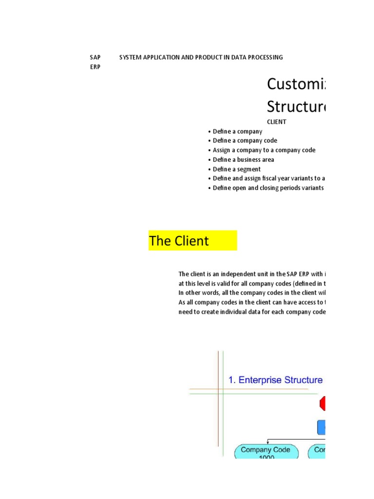 Configuring SAP Organizational Structure | PDF | Income Statement ...