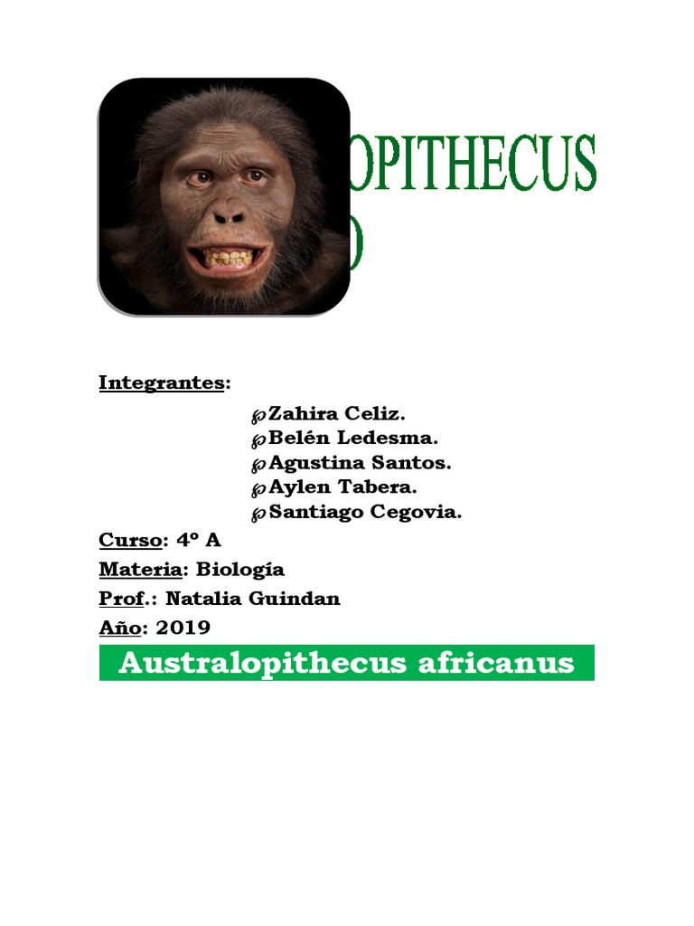 Australopithecus Africanus | PDF | Science | Biología