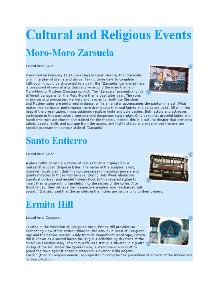 Cultural and Religious Events | PDF