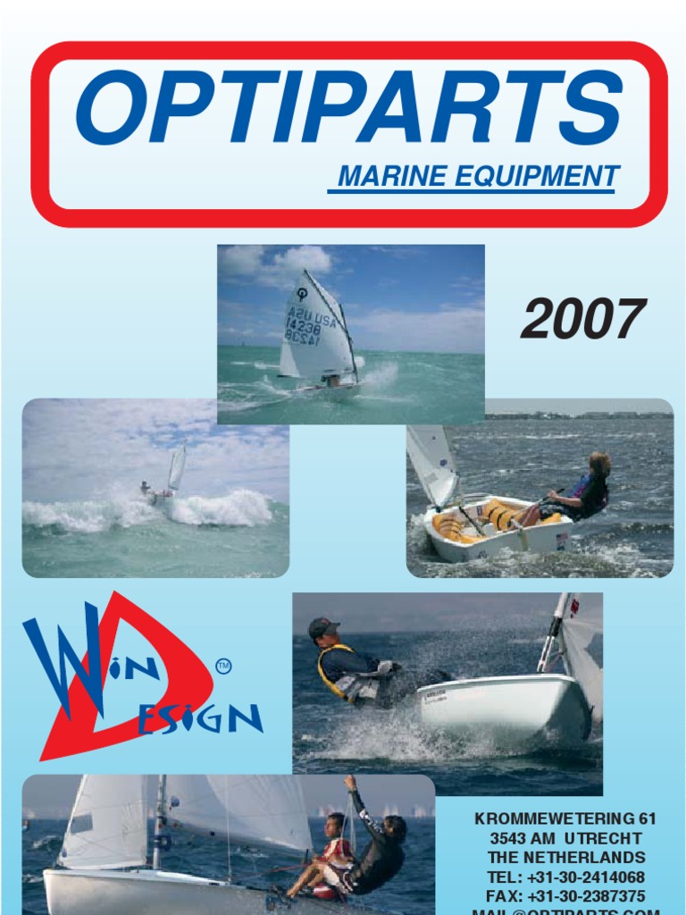 Optiparts: Marine Equipment | PDF | Rudder | Sail