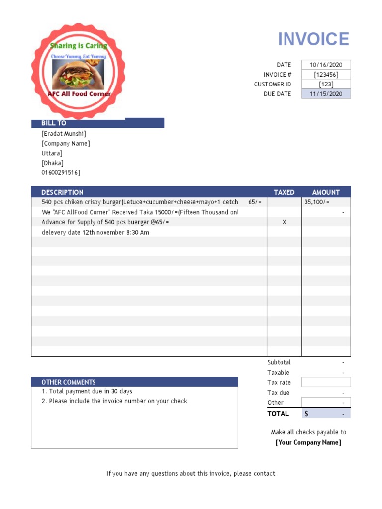 Invoice Template | PDF | Invoice | Computing