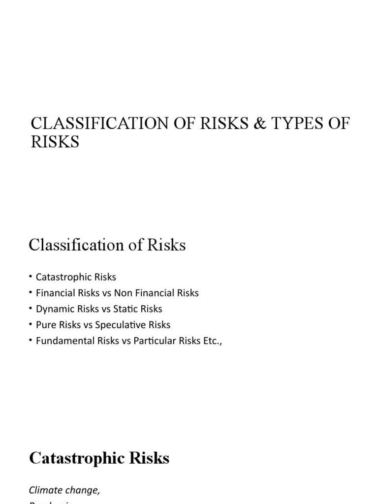 Understanding Risk Classifications | PDF | Risk | Systemic Risk