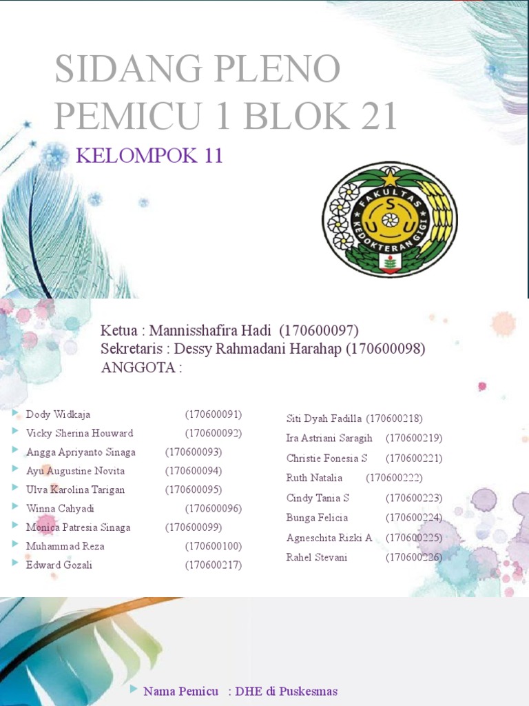 Sidang Pleno Pemicu 1 Blok 21 | PDF