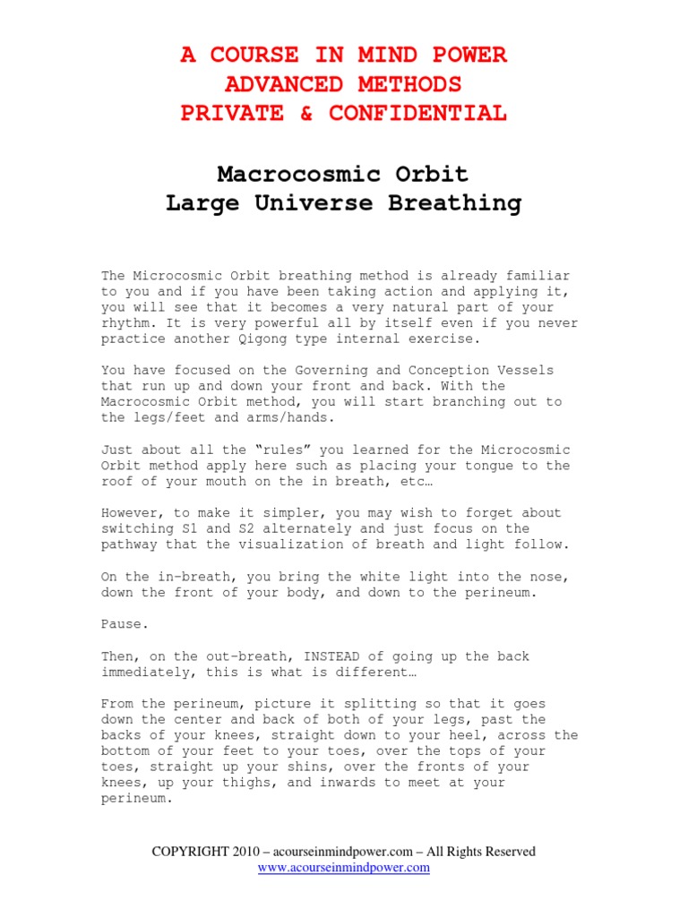 Advanced Microcosmic Orbit | PDF | Human Anatomy | Human Body