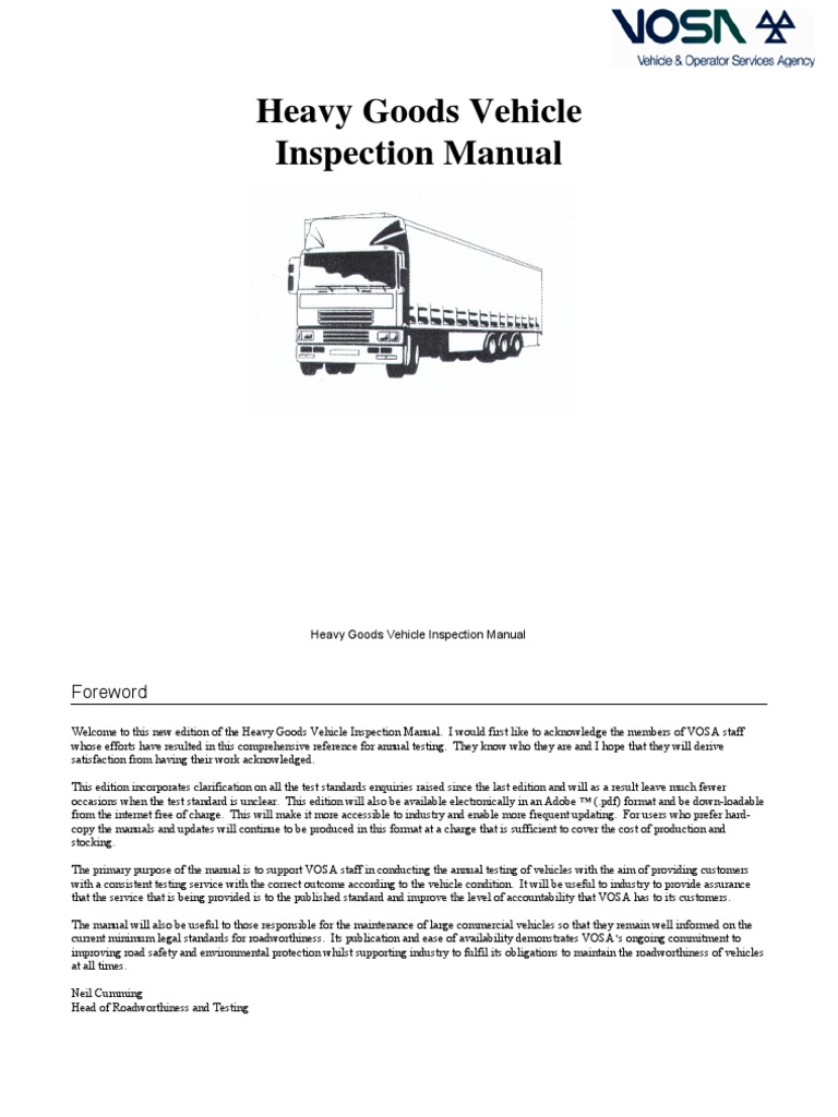 HGV Inspection Manual | PDF | Seat Belt | Truck