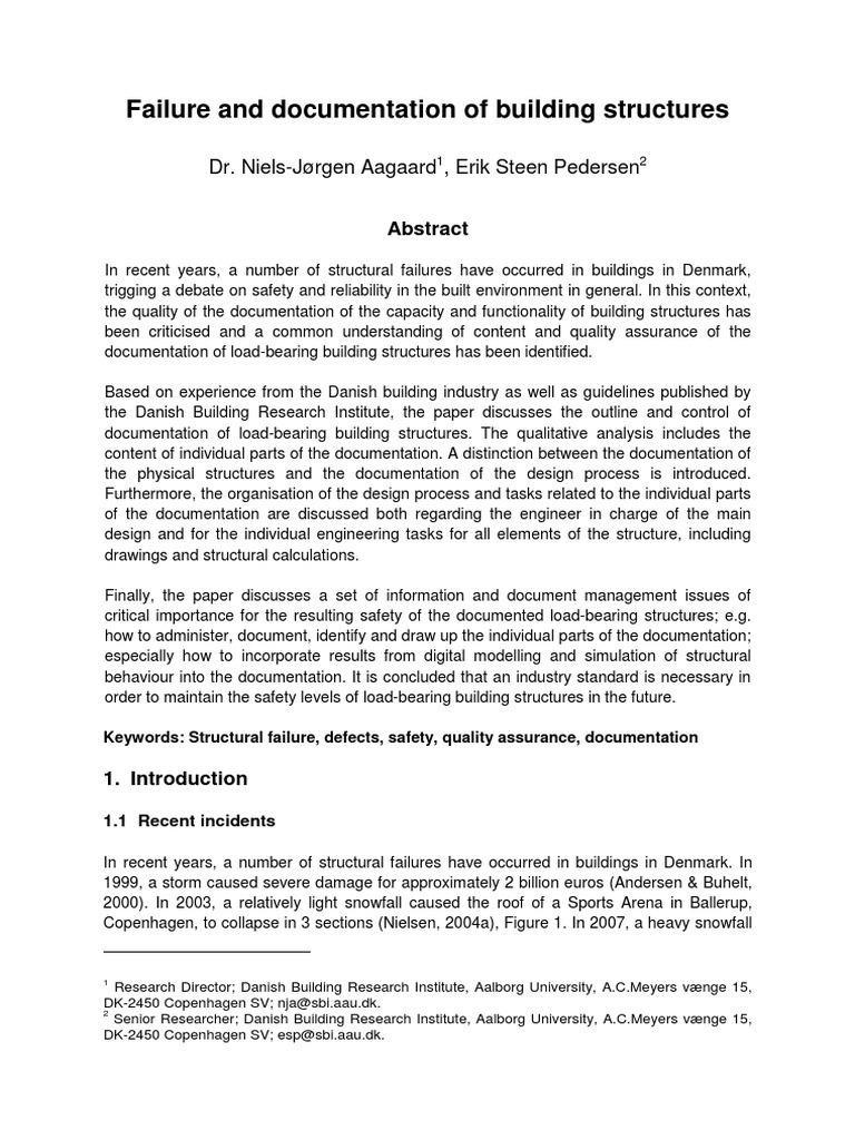 Building Structure Failure Documentation | PDF | Quality Assurance ...