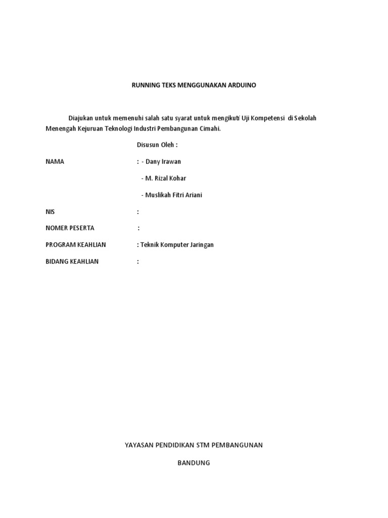 Running Teks Menggunakan Arduino | PDF